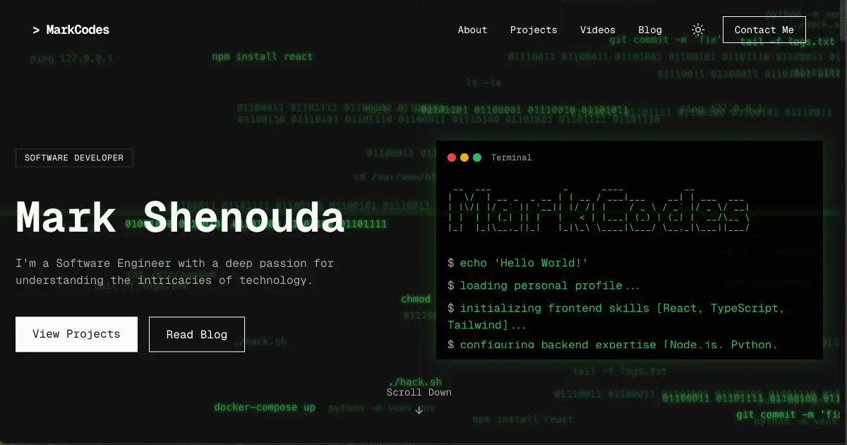 Mark Shenouda | Software Developer